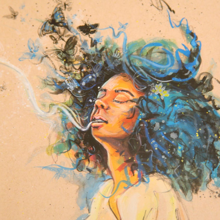 Charlene Mosley - Expressionist Figurative Drawing Titled, "Let The ...