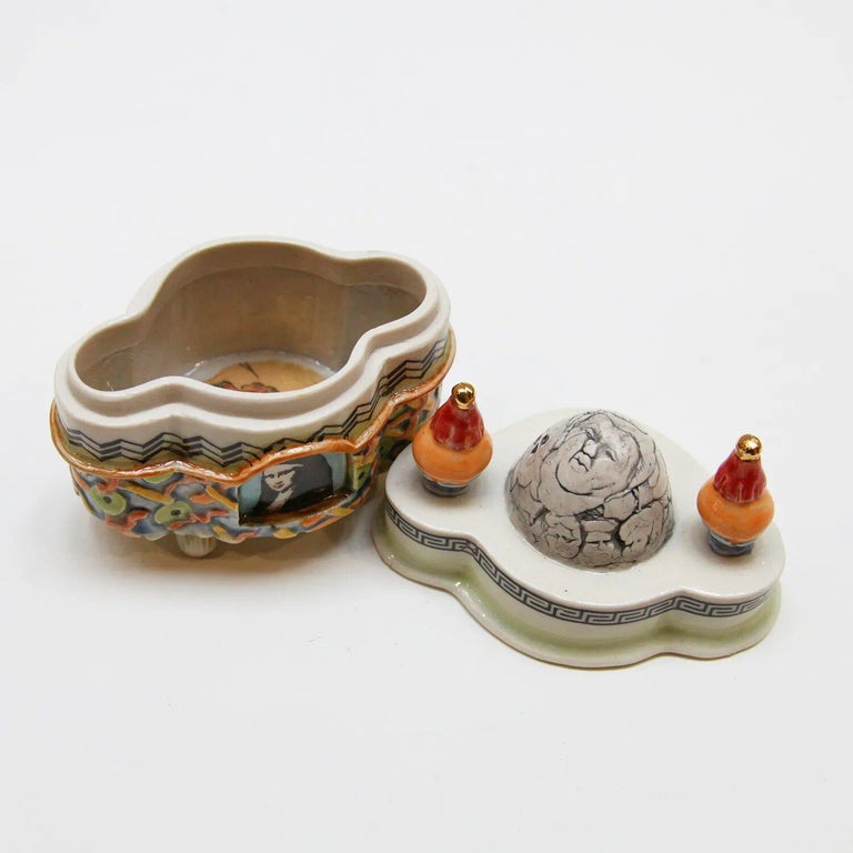 Ron Carlson - Ceramic Pop Art Renaissance Woman Lidded Box For Sale at ...