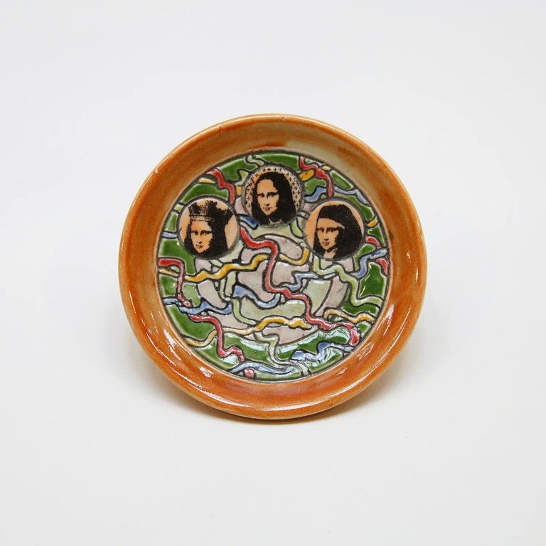Ron Carlson - Ceramic Pop Art Mona Lisa Trio Hanging Plate For Sale at ...
