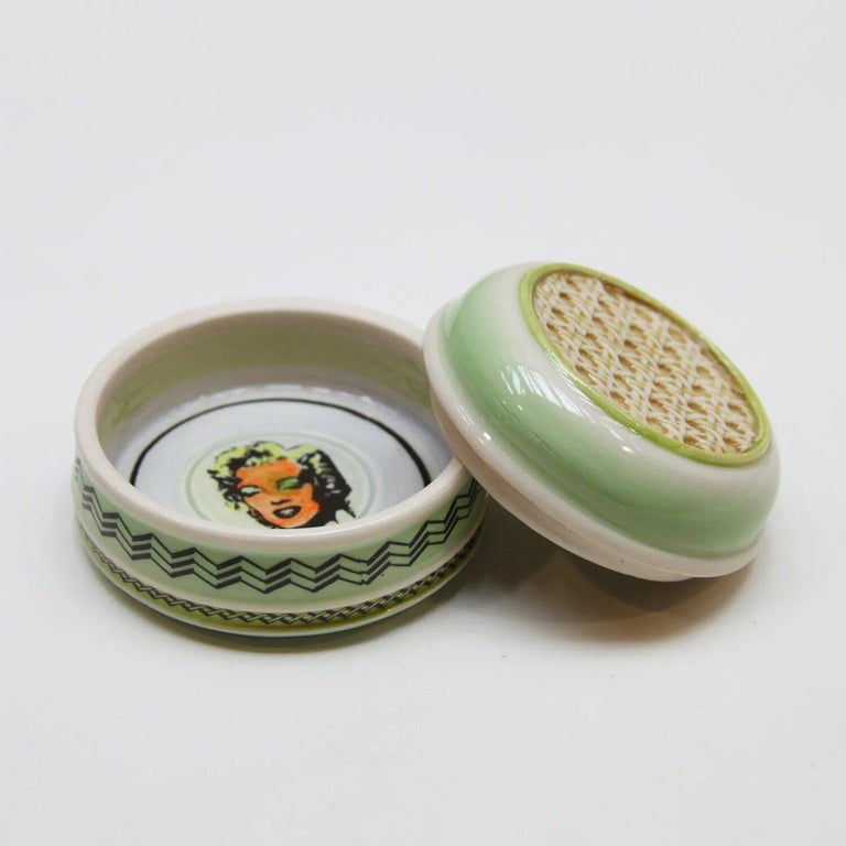 Ron Carlson - Ceramic Functional Zigzag Lidded Container For Sale at ...