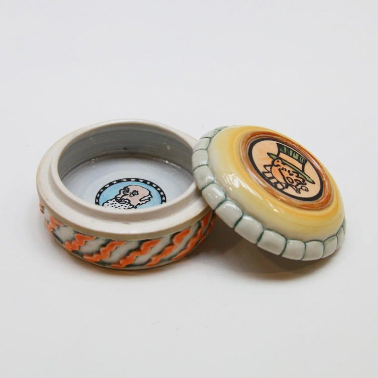 Ron Carlson - Ceramic Functional Smoking Man Lidded Container For Sale ...