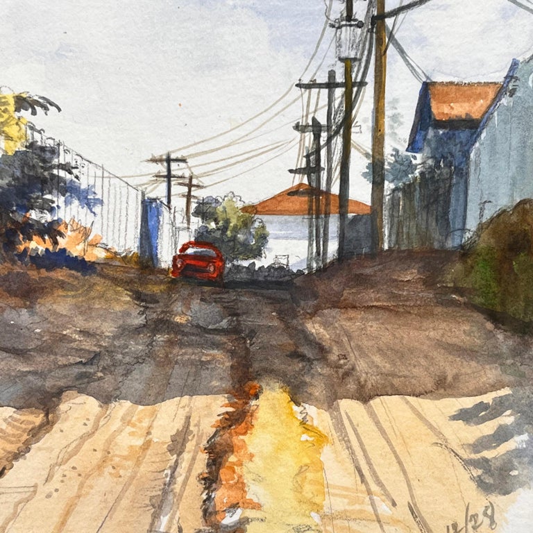 Duke Windsor - Impressionist Cityscape, "Red Car (South Park) For Sale ...