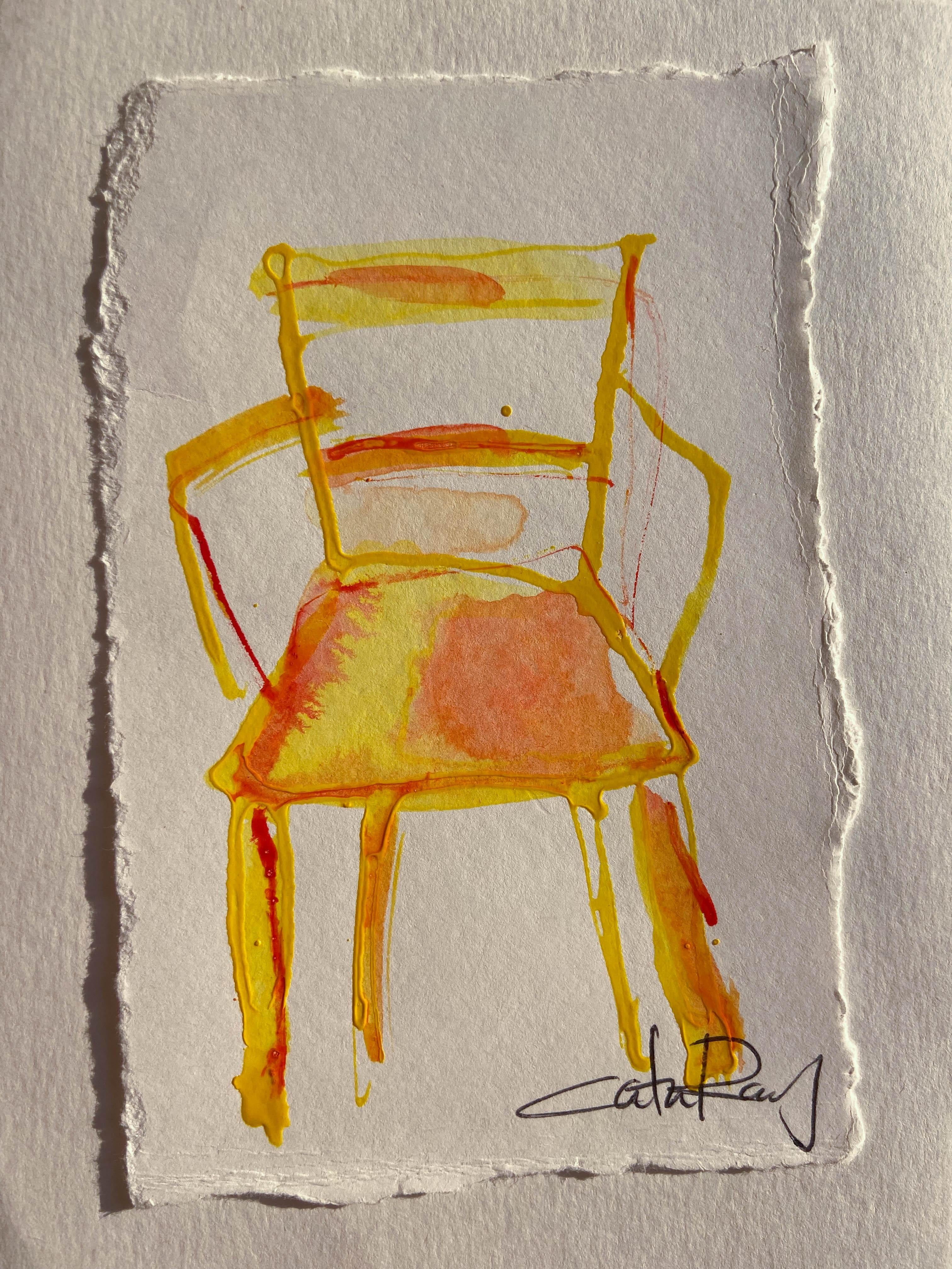 Luo Yanan - "Untitled #7" Ink on Paper Still Life of Flowers in Vase in ...