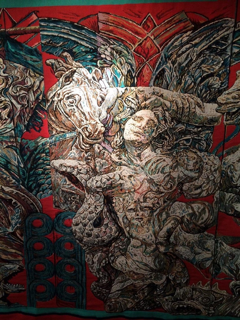 Gerti Bierenbroodspot - Gobelin in Six Parts Woven Battle with Horses ...