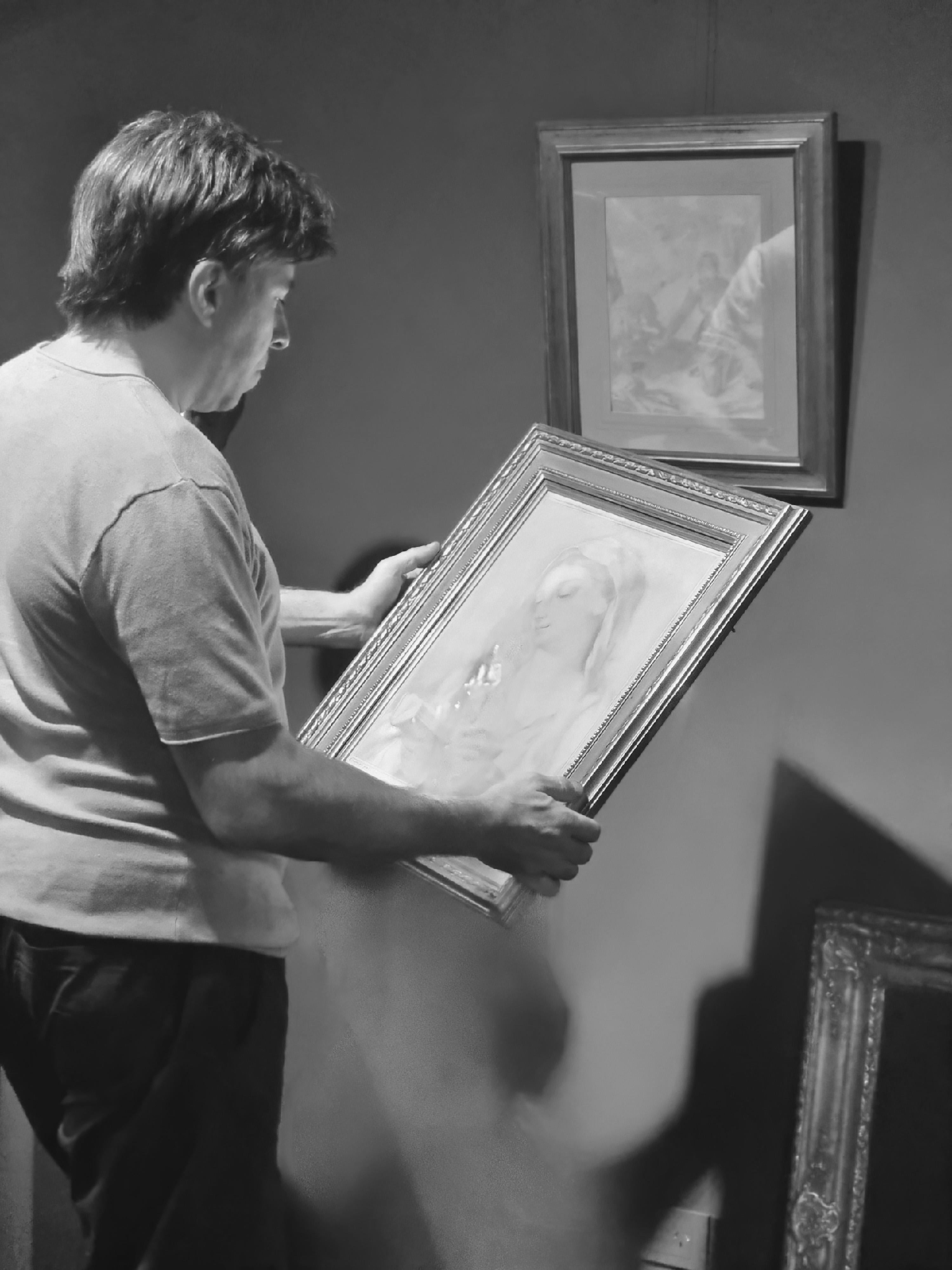 Francesco Fernandi - Lectura del dibujo de Madonna. Tiza roja sobre ...