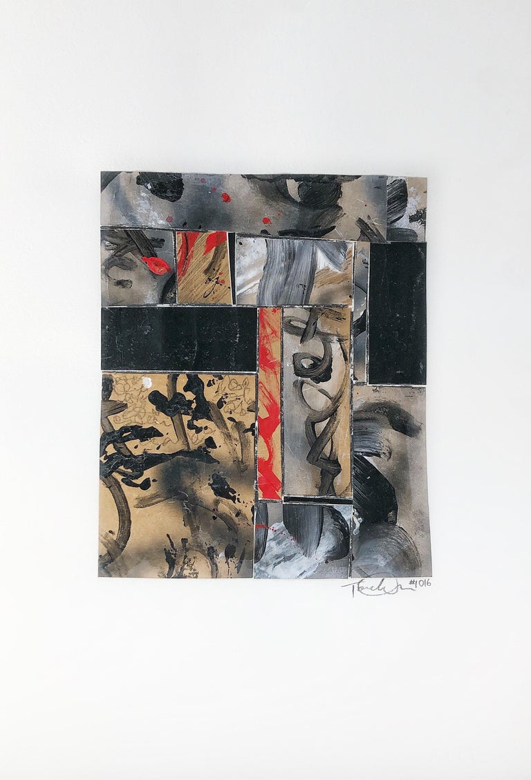 Zach Touchon - SALE Black and Red Collage #1016 - Asian Letters and ...
