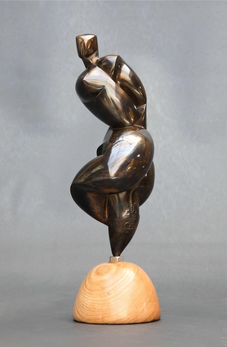 Dominique Polles - Pollès - Bronze Sculpture - Ahlem For Sale at 1stDibs