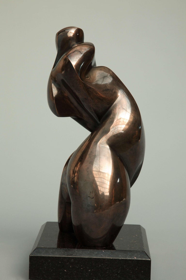 Dominique Polles - Pollès - Unique Bronze Sculpture - Abysse For Sale ...