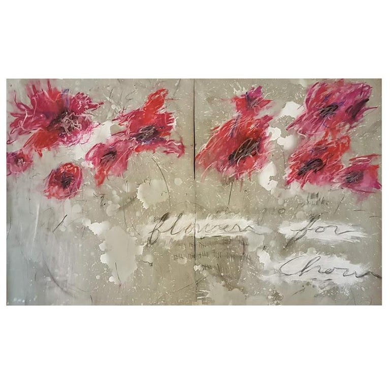 Kyte Tatt - Kyte Tatt - Original Dyptich Painting For Sale at 1stDibs