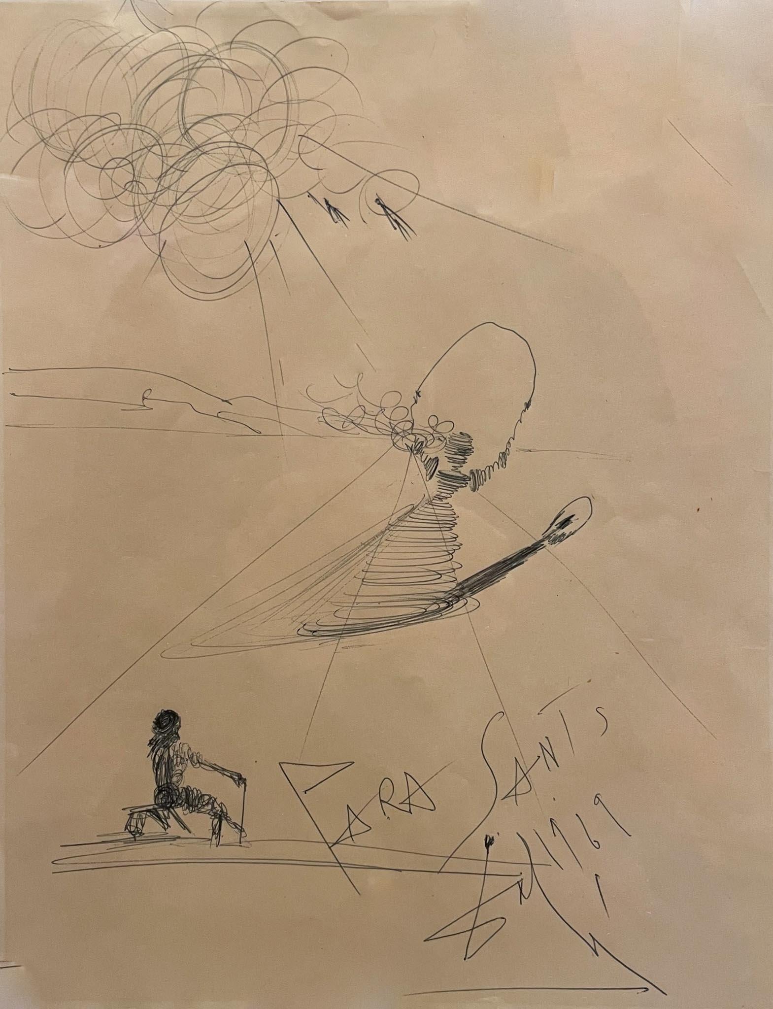André Thomkins - 70s Modernist Swiss Dada Surrealist Painting Signed ...
