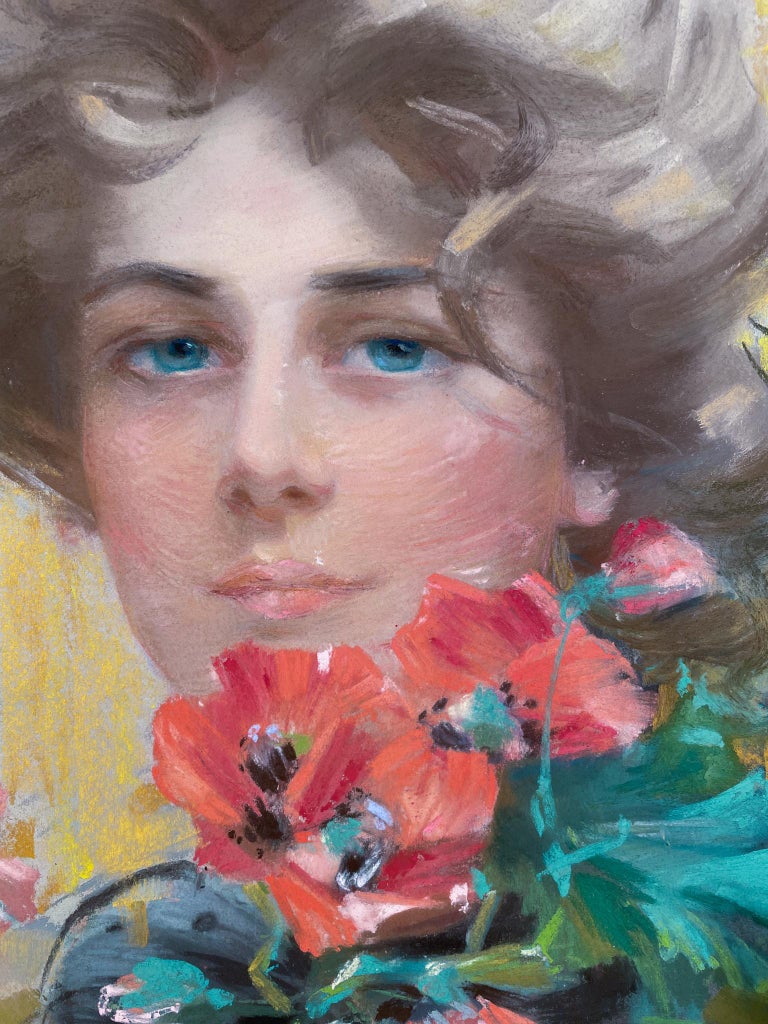 Philip Boileau - Woman With Red Poppies For Sale at 1stDibs