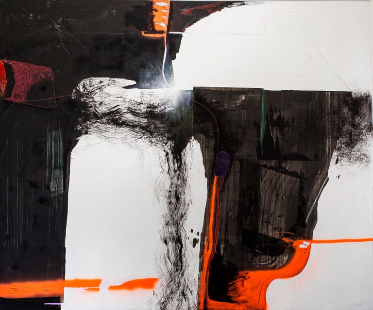 Michele Motiscause - Fluo- Abstract Acrylic Painting For Sale at 1stDibs