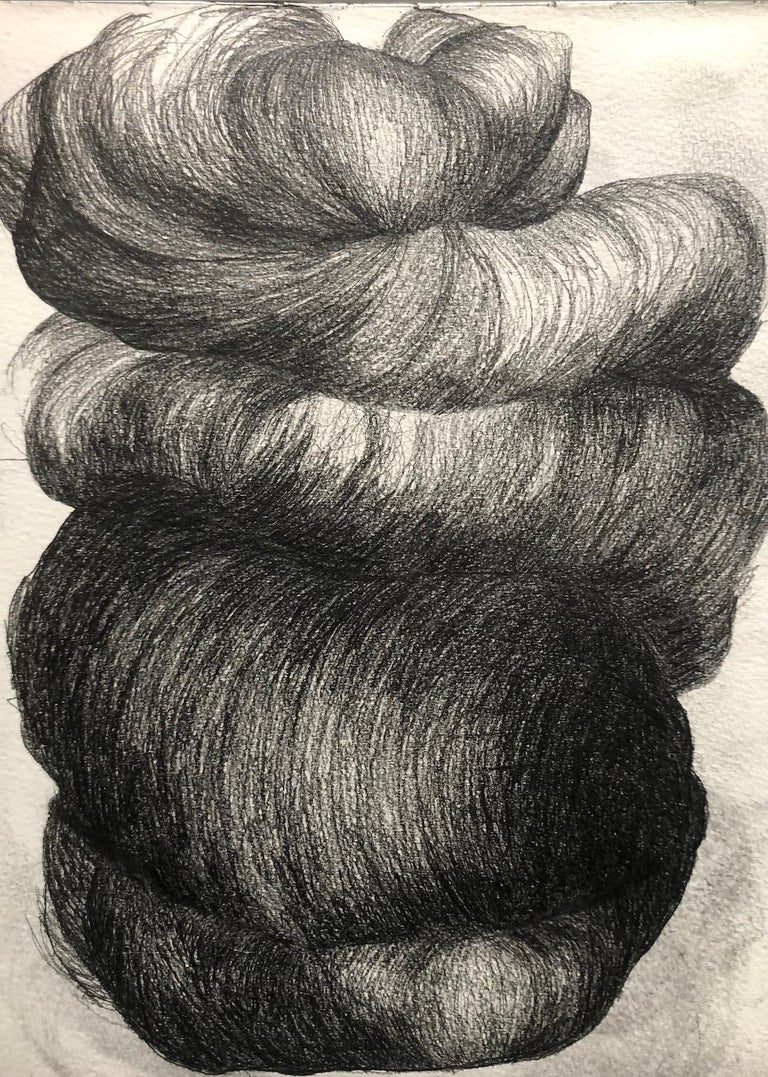 Viktoria Nygren - MASSES DE GUSH - Abstrait, gris foncé, graphite, noir ...