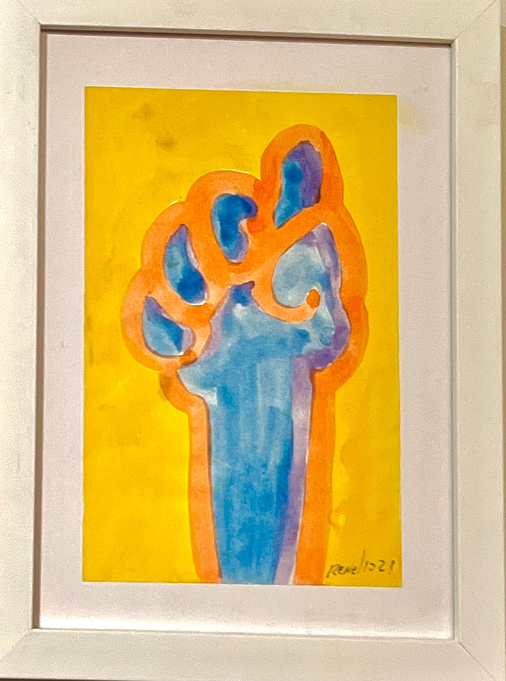 Renelio Marin - Hand Sign 4: Pop Art Contemporary Watercolor Painting ...