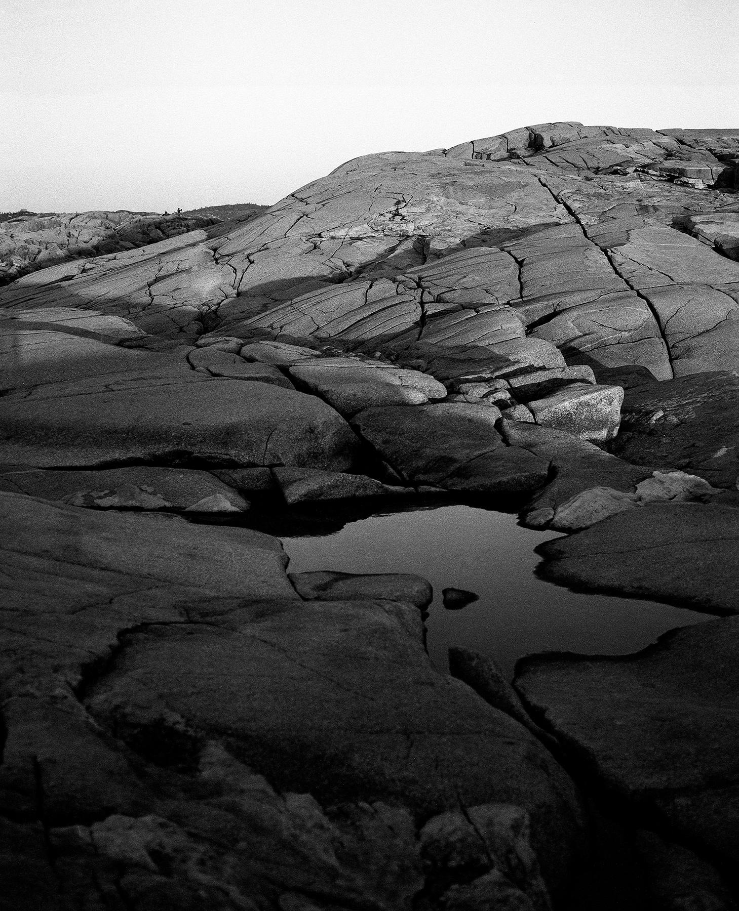 Jerome Clark - Untitled I, black and white photograph of rock-scape For ...