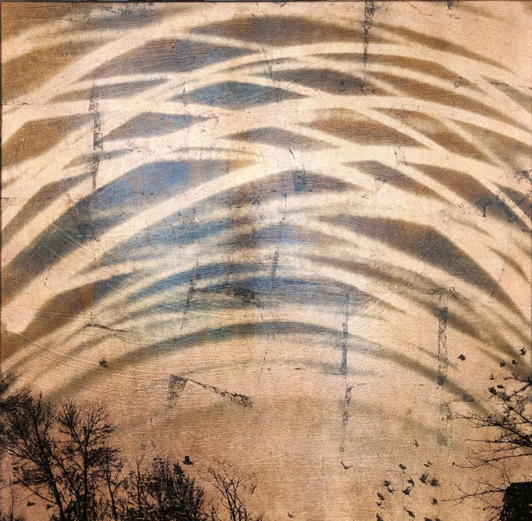 Tracy Silva Barbosa - Midnight, bright copper and acrylic painting on ...