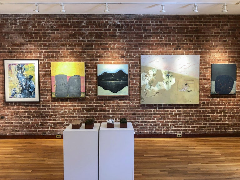 Hank Ehrenfried - Brother and Mother with Rocks; Pink Waves on Purple ...