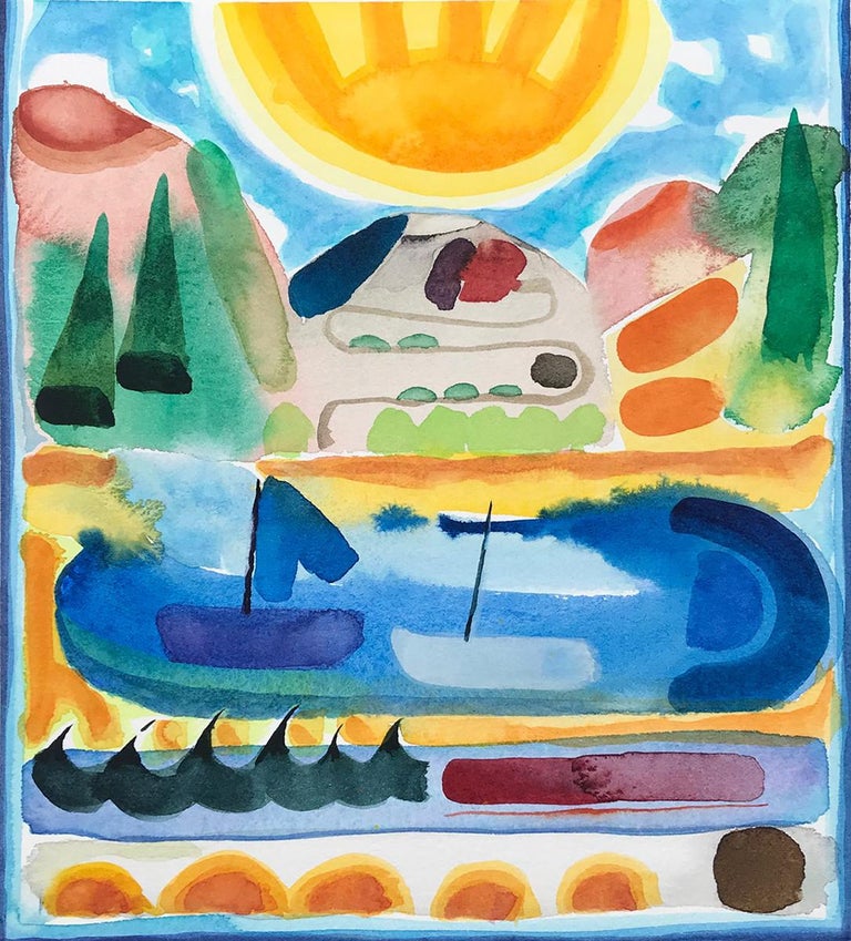 Kurt Herrmann - "Lake Arbutus" Watercolor Painting -travel, bold ...