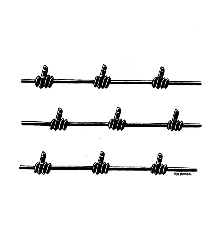 Dadara - Le fil barbelé de Middlefinger En vente sur 1stDibs