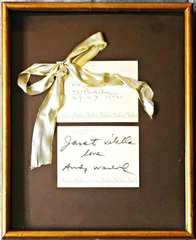 Andy Warhol – „To Janet Vilella, Liebe Andy Warhol“ im Angebot bei 1stDibs