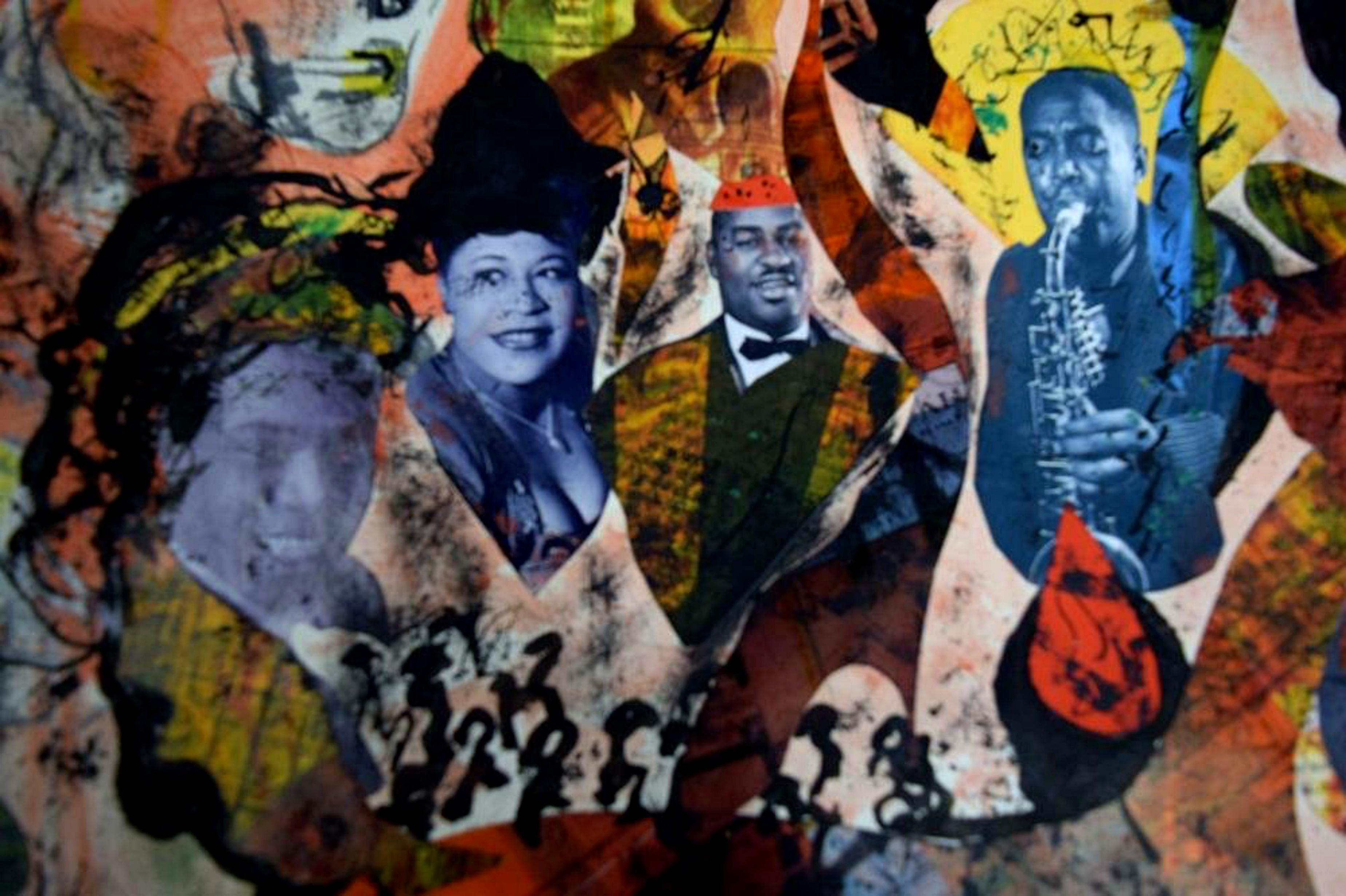 Romare Bearden - African Royalty (with museum exhibition label) For ...