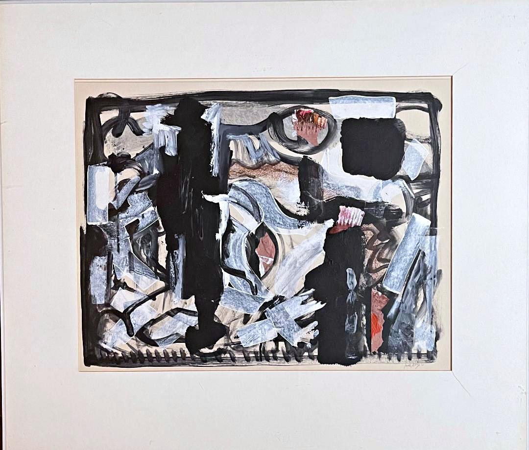 Jack Wolfe - Mid century Modern 1960s Abstract Expressionist painting by renowned artist For ...