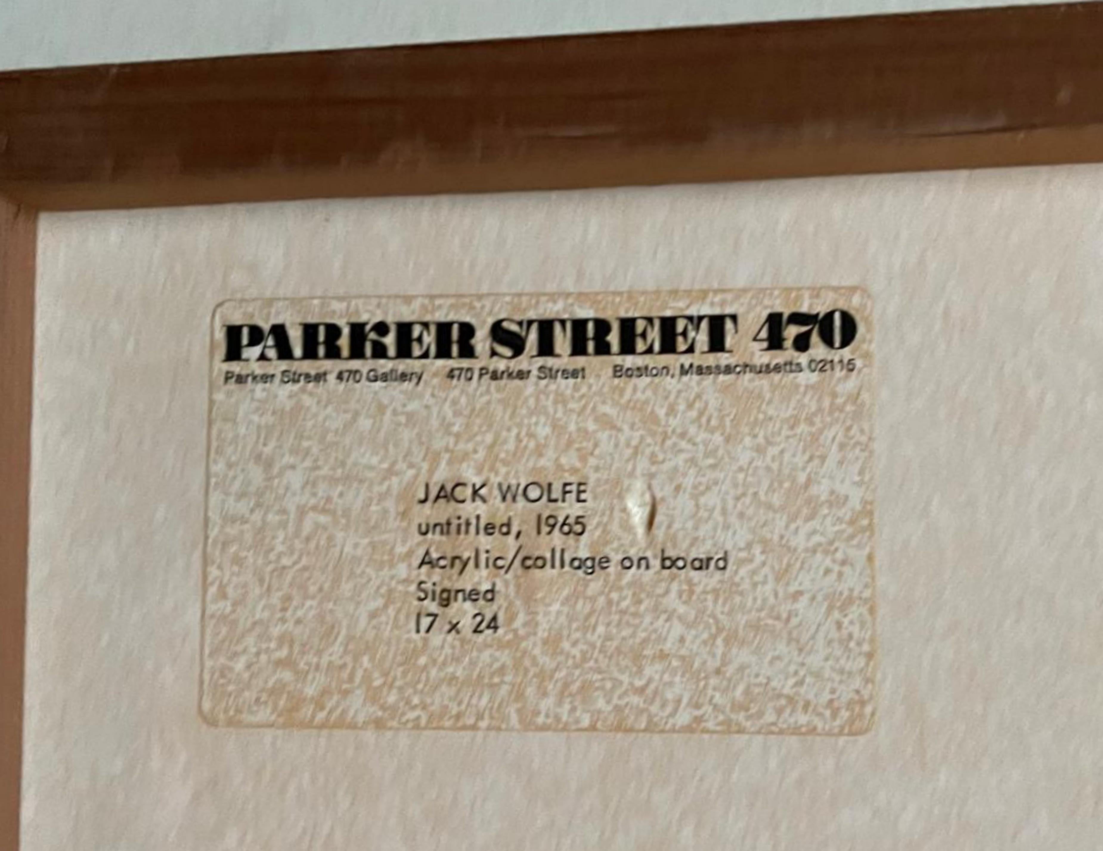 Jack Wolfe - Mid century Modern 1960s Abstract Expressionist painting by renowned artist For ...