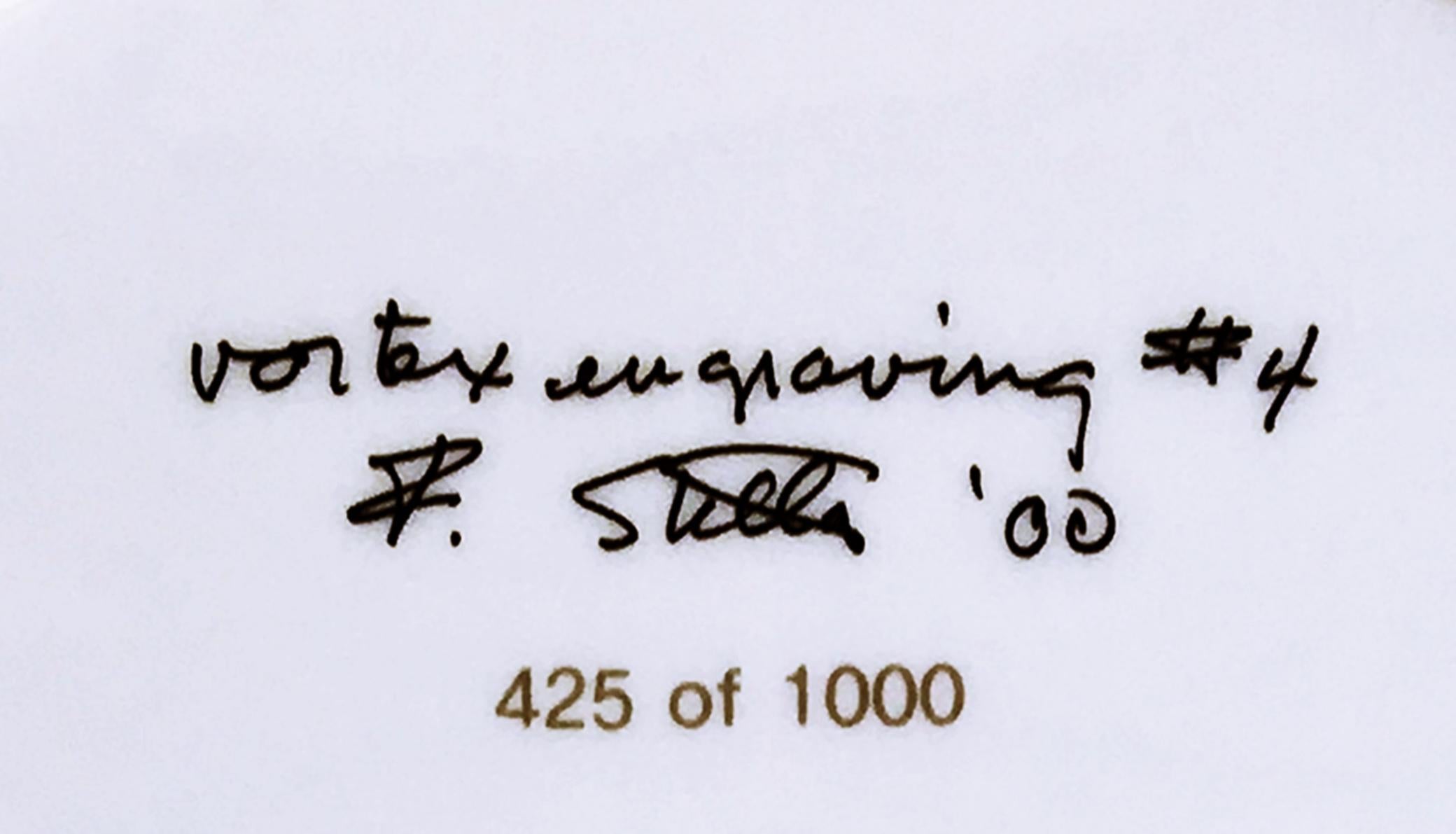 Frank Stella - Vortex Engraving #4 Charger Plate For Sale at 1stDibs