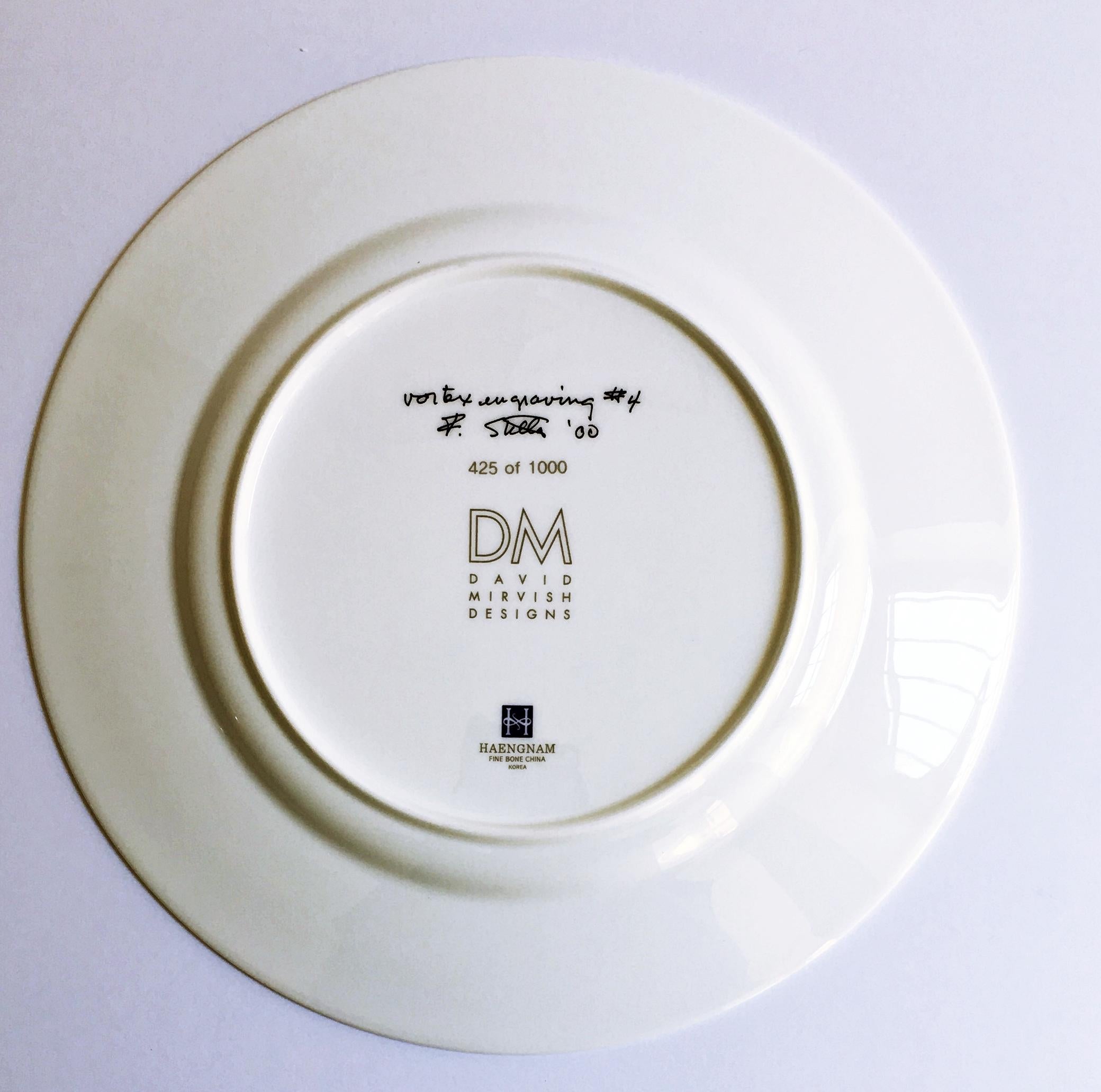 Frank Stella - Vortex Engraving #4 Charger Plate For Sale at 1stDibs