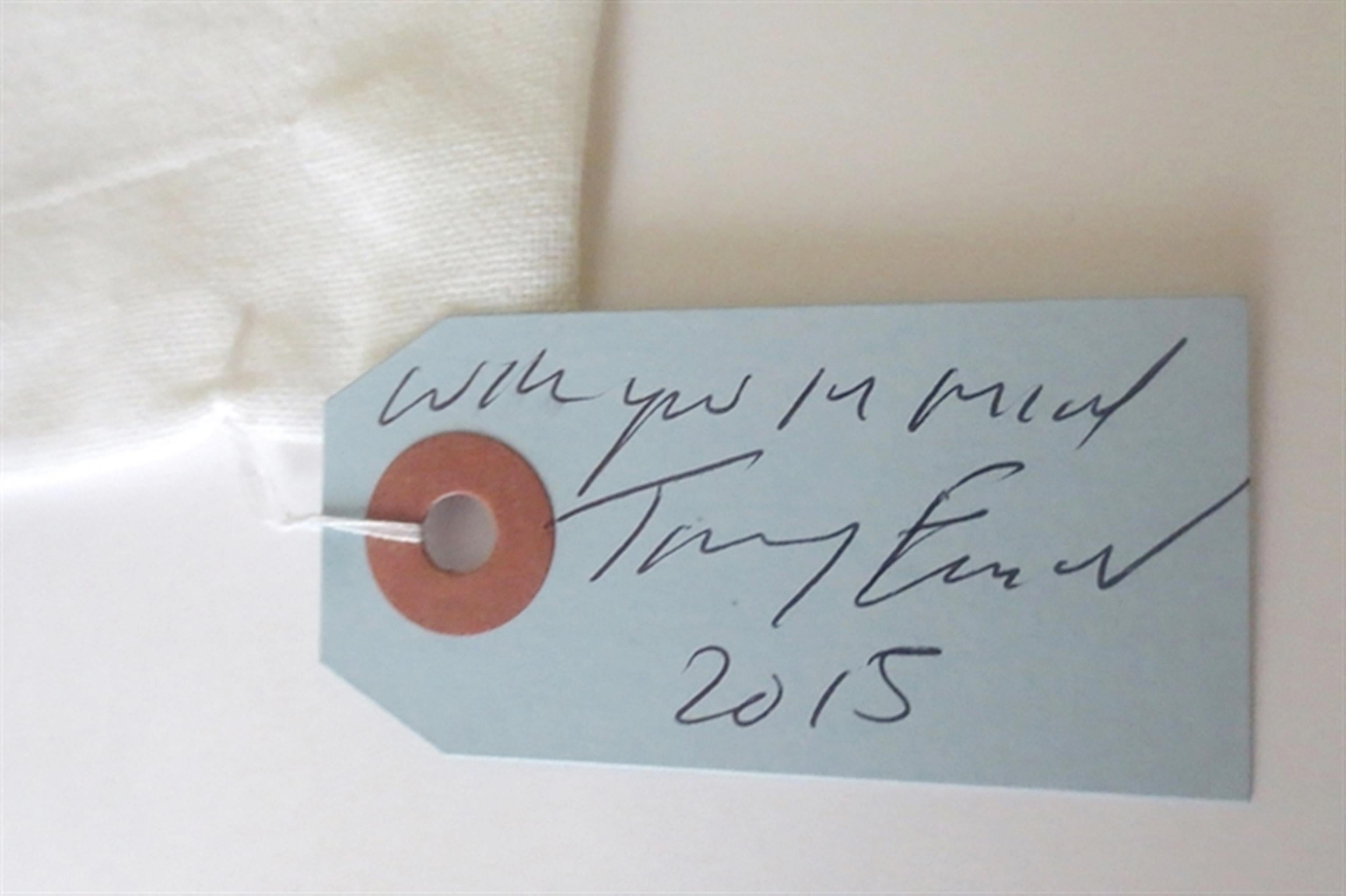 Tracey Emin - I Promise to Love You (embroidered handkerchief with hand ...