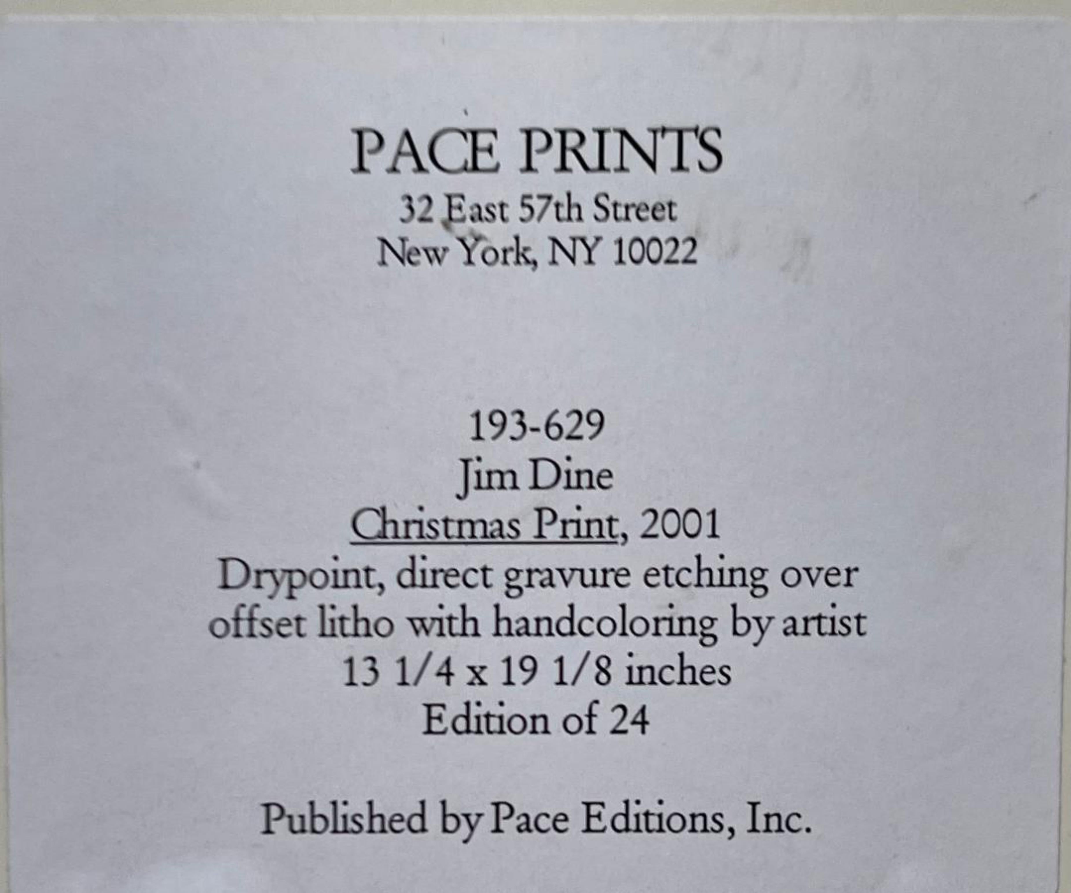 Jim Dine - The Christmas Print (Burg, 26) two hearts with hand coloring ...