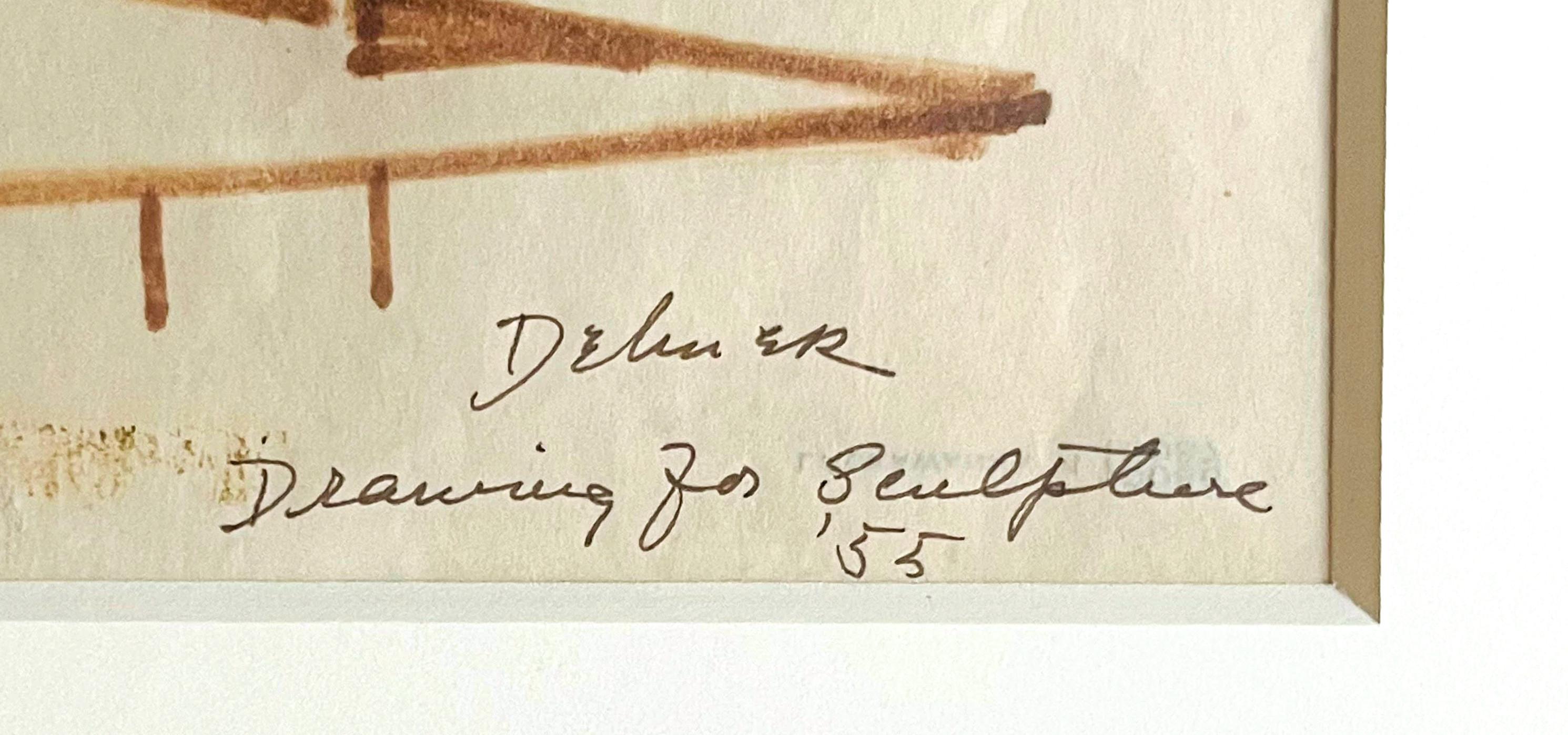 Dorothy Dehner - Untitled mid century modern sculptural study by ...