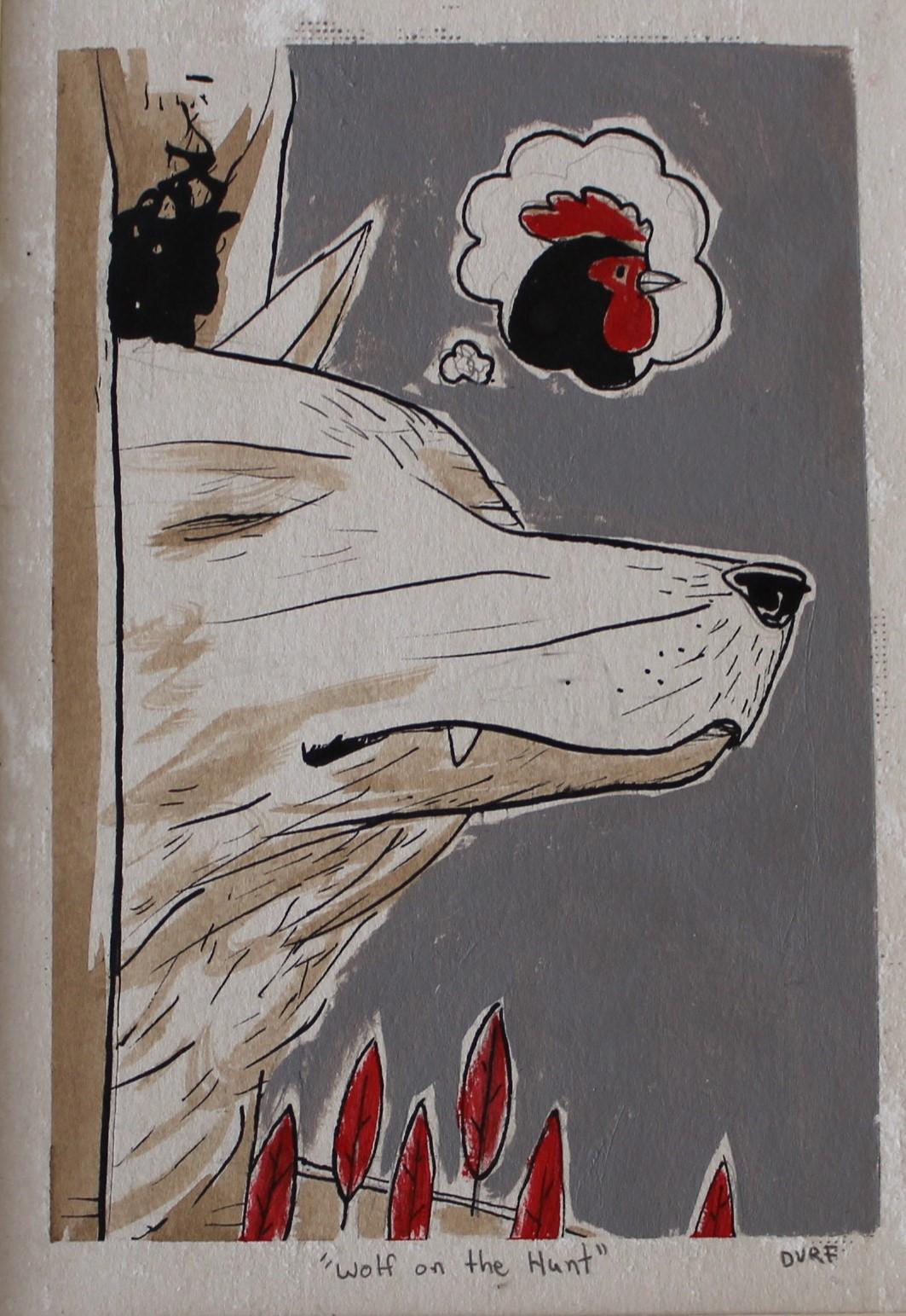 Nathan Durfee - Wolf on the Hunt For Sale at 1stDibs