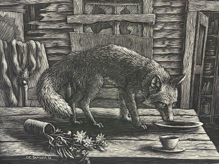 Kate Samworth - Untitled (Fox on a Table) For Sale at 1stDibs