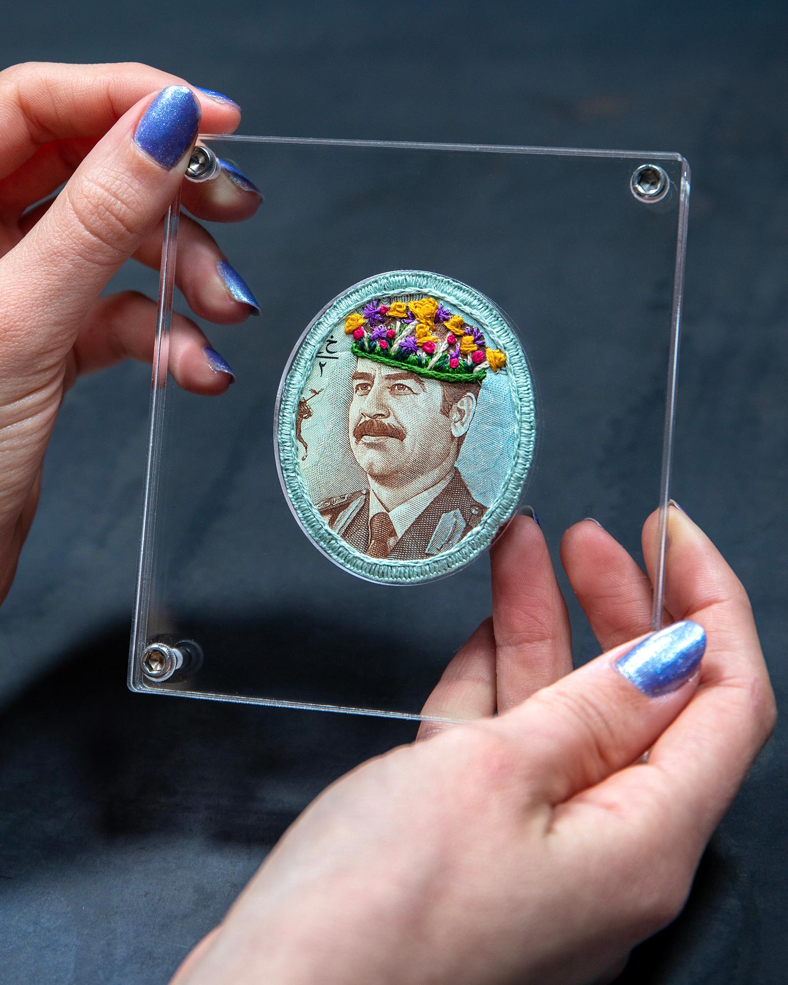 Stacey Lee Webber - Saddam Shroom Crown Portrait For Sale at 1stDibs