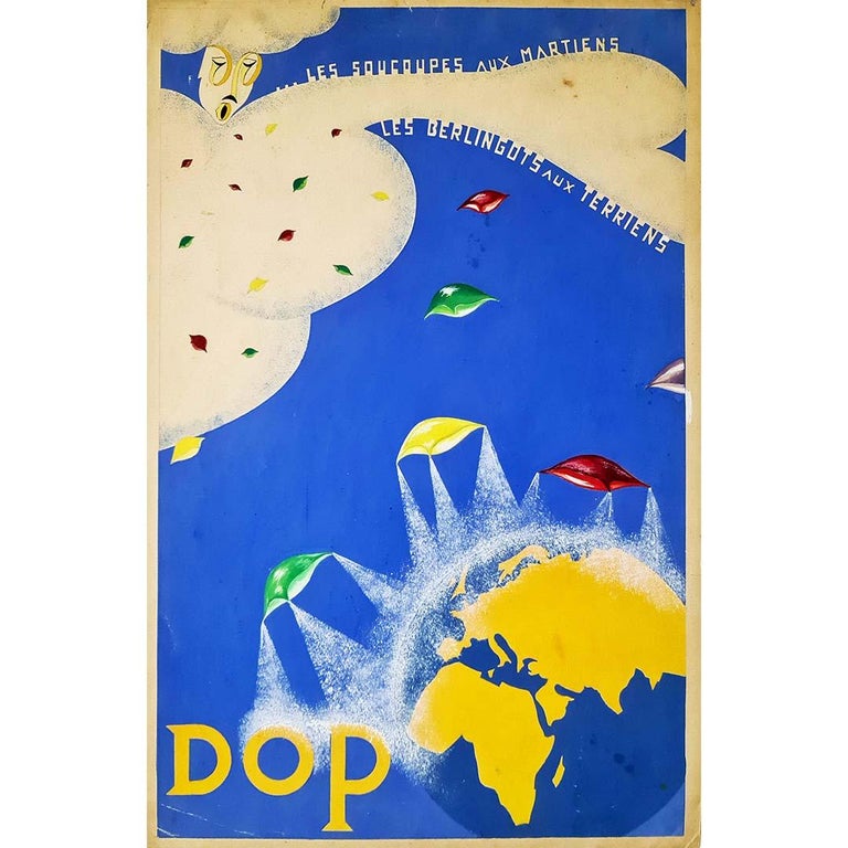 Unknown - Beautiful gouache of the 50's for DOP - L'Oréal - Cosmetics ...