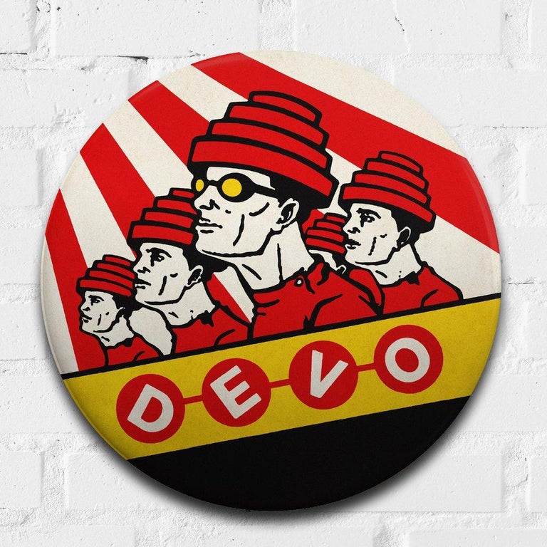 Tony Dennis - DEVO Giant Handmade 3D Vintage Button For Sale at 1stDibs