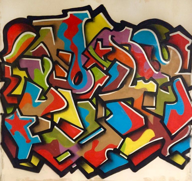 Matthew Spire - "Stars", Graffiti on Canvas For Sale at 1stDibs