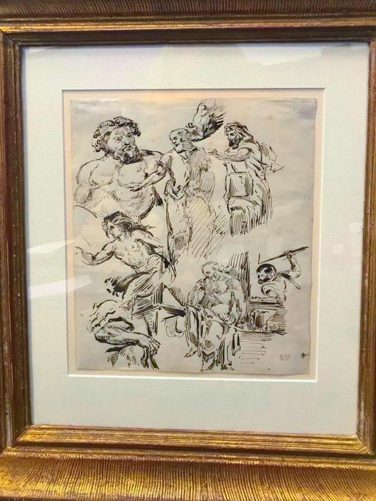 Eugène Delacroix - Original Ink on Paper by Eugene Delacroix For Sale ...