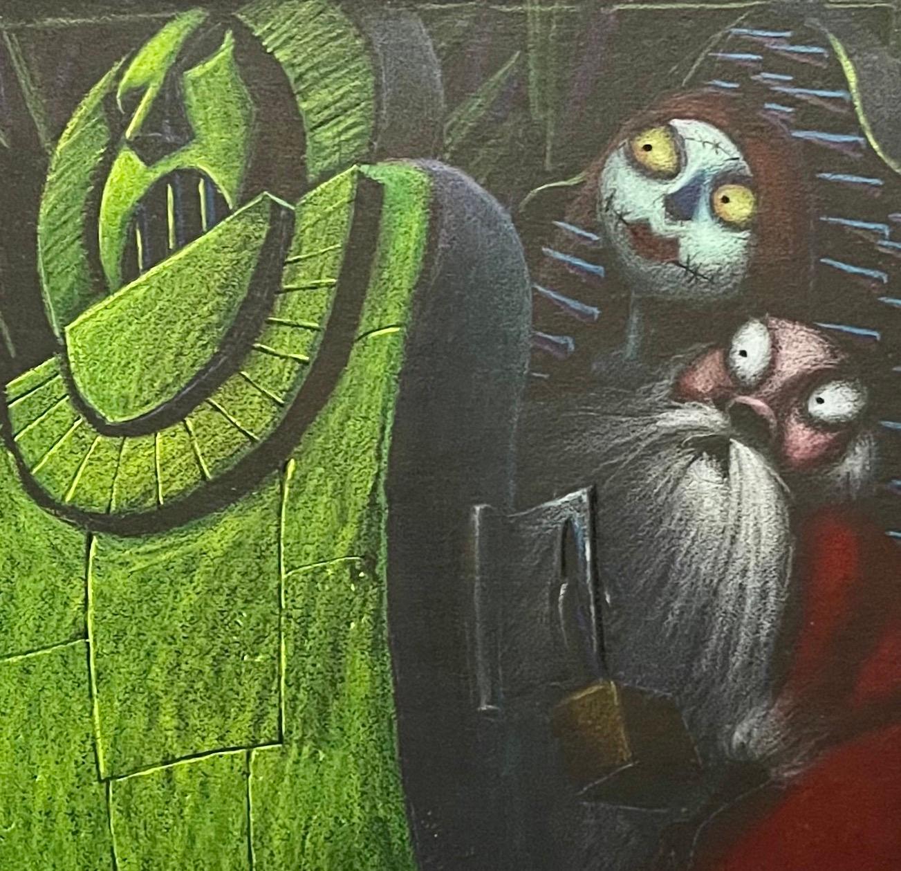 Tim Burton - Lock, Shock and Barrel with Santa by Tim Burton For Sale ...