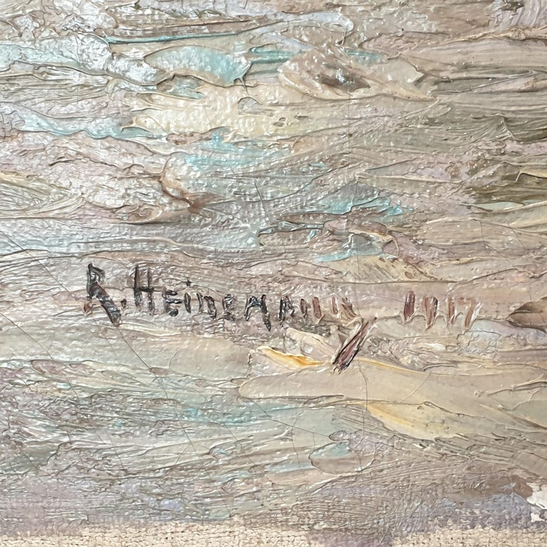 Reinhard W. Heinemann - Oil on Board "New York Harbor" by Reinhard W ...