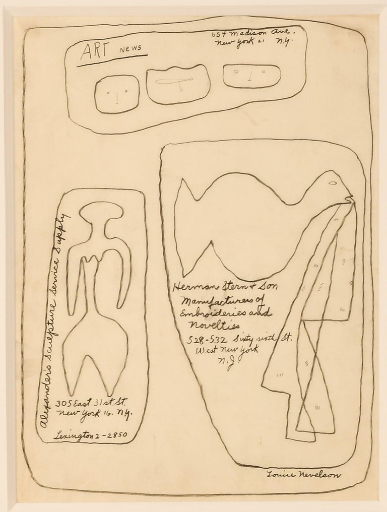 Louise Nevelson - "Artnews Illustration," Louise Nevelson, Female ...