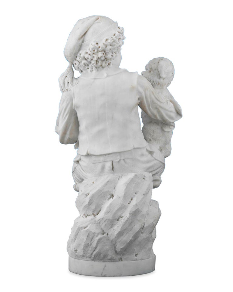 Antonio Piazza - Carrara Marble Figure at 1stDibs