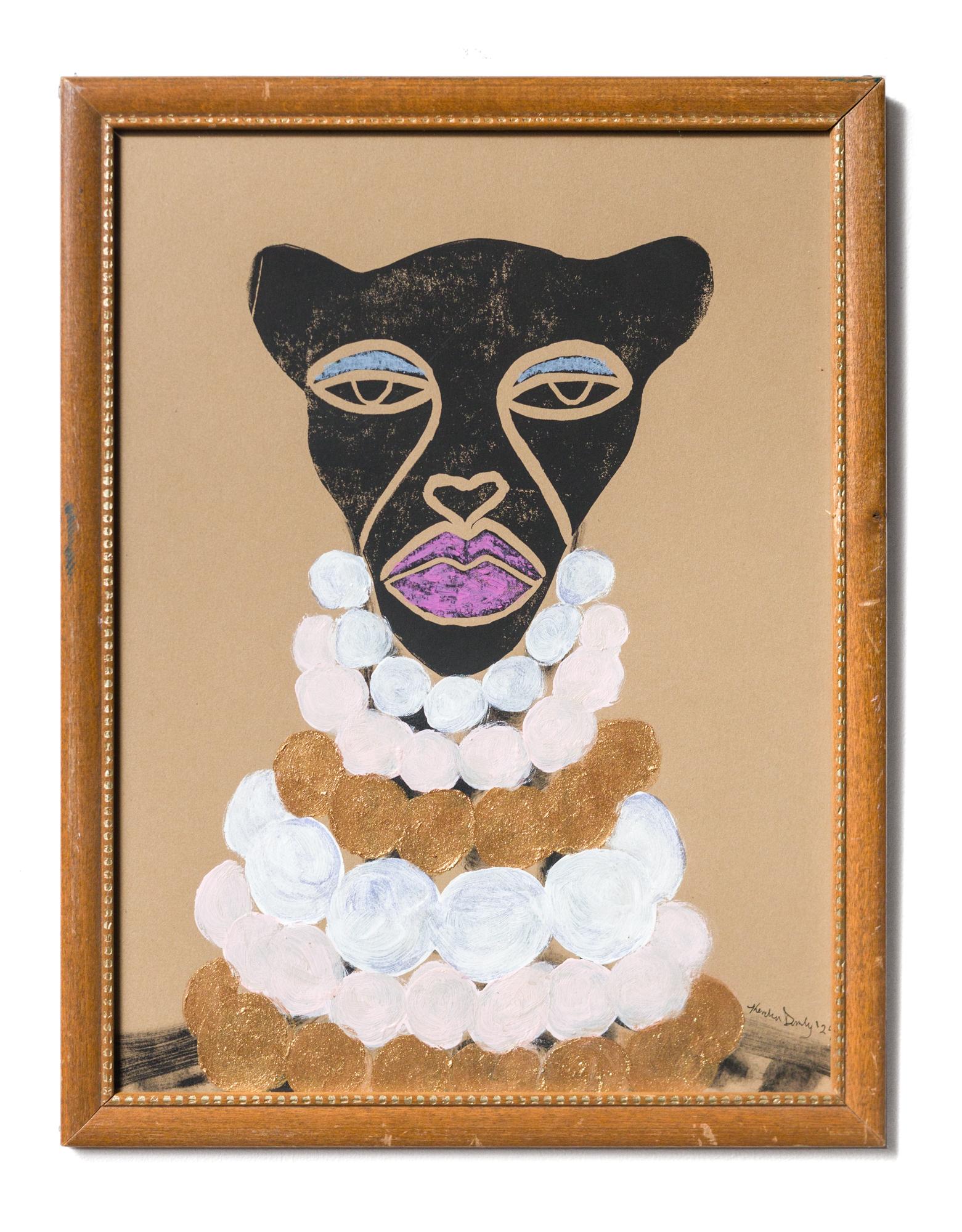 Kendra Dandy - "Overdressed", Figurative Illustration, Animal, Cheetah ...