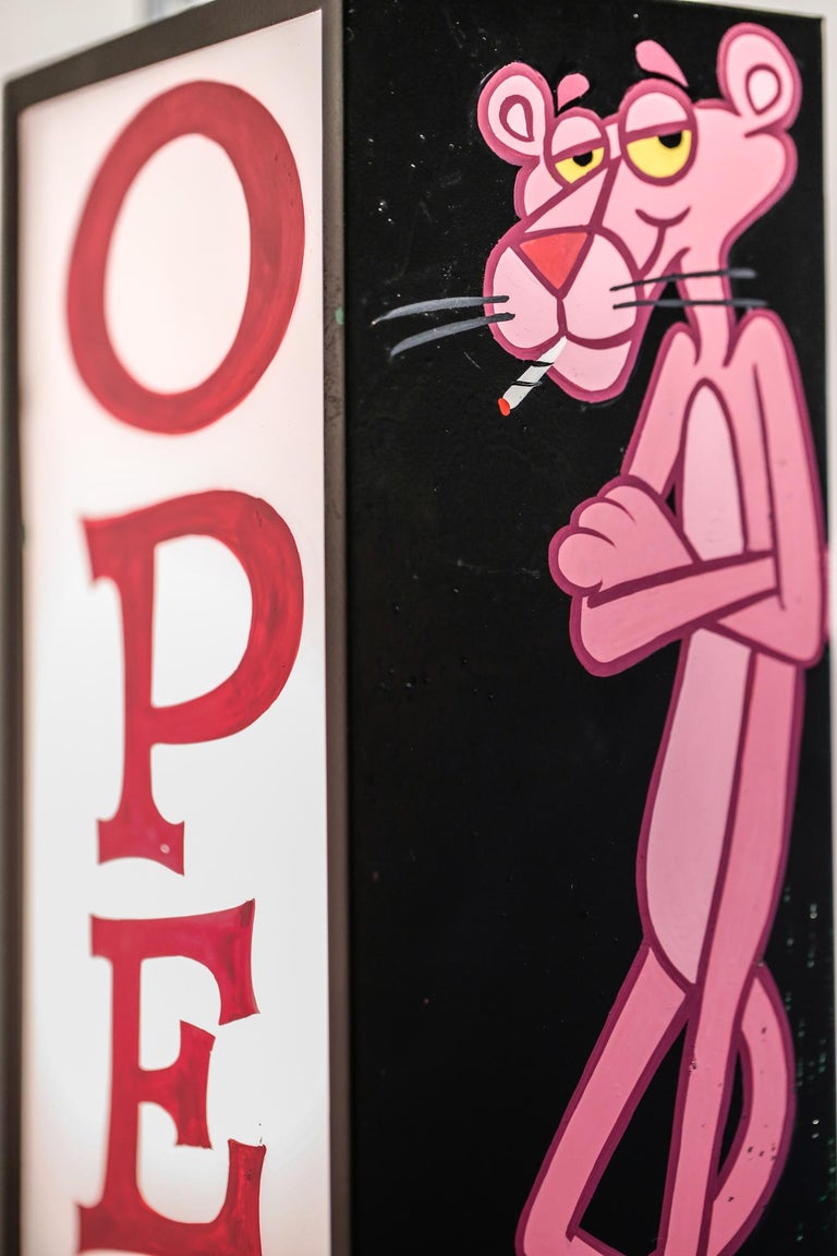 Marissa Cianciulli - Pink Panther, Open / Closed, Hand-Painted Sign ...
