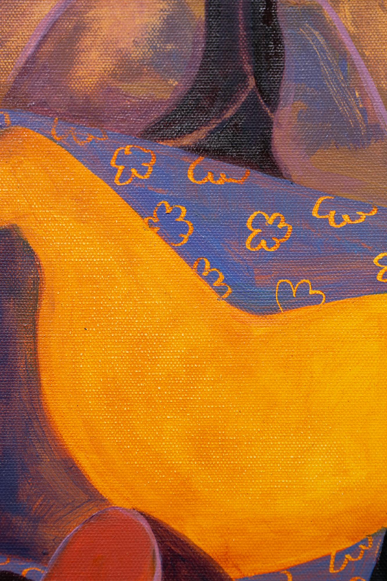 Genevieve Cohn - "A Tender Thief", Acrylic Painting, Warm Tones ...