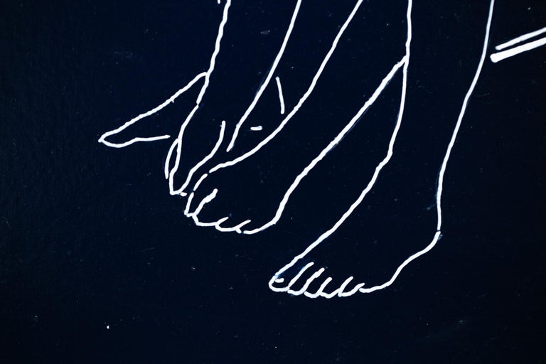 Zac Hacmon - "Circulation", Figurative Painting, Minimalist, Line Work ...