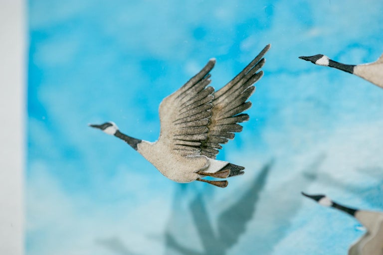 Nayan and Vaishali - "Canada geese" Paper and Watercolor, Animal ...