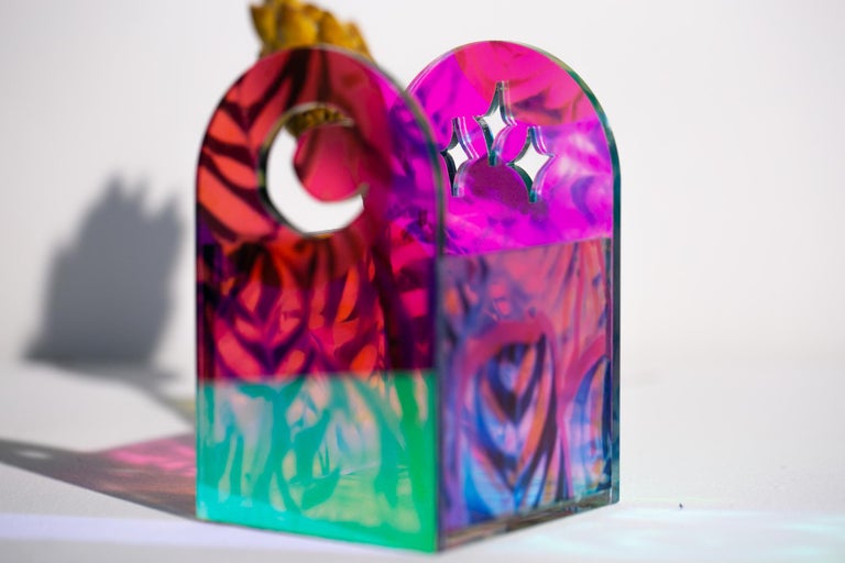 Roxana Azar - "Moon and Stars Vase", Abstract Free-Standing Sculpture ...