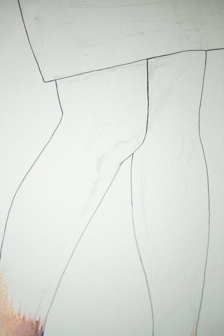 Lauren Rinaldi - "Polished", Figurative Oil Pastel and Pen Drawing ...